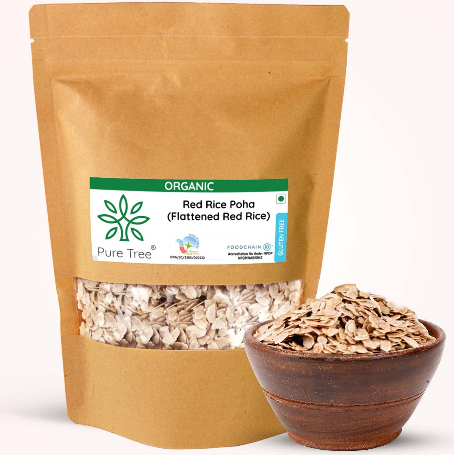 Organic Red Rice Flakes | Red Poha – Puretree Foods