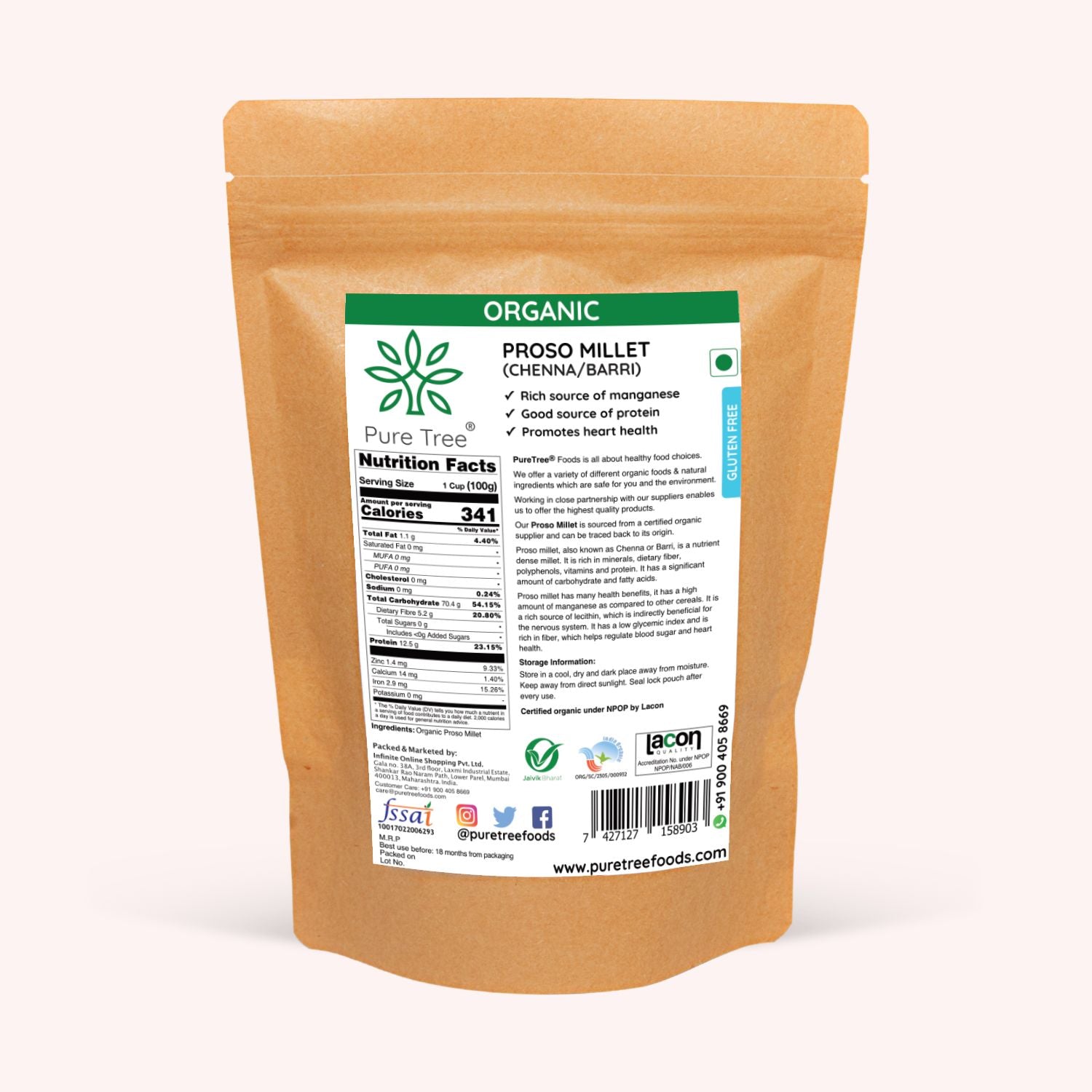 Certified Organic Proso Millet – Puretree Foods