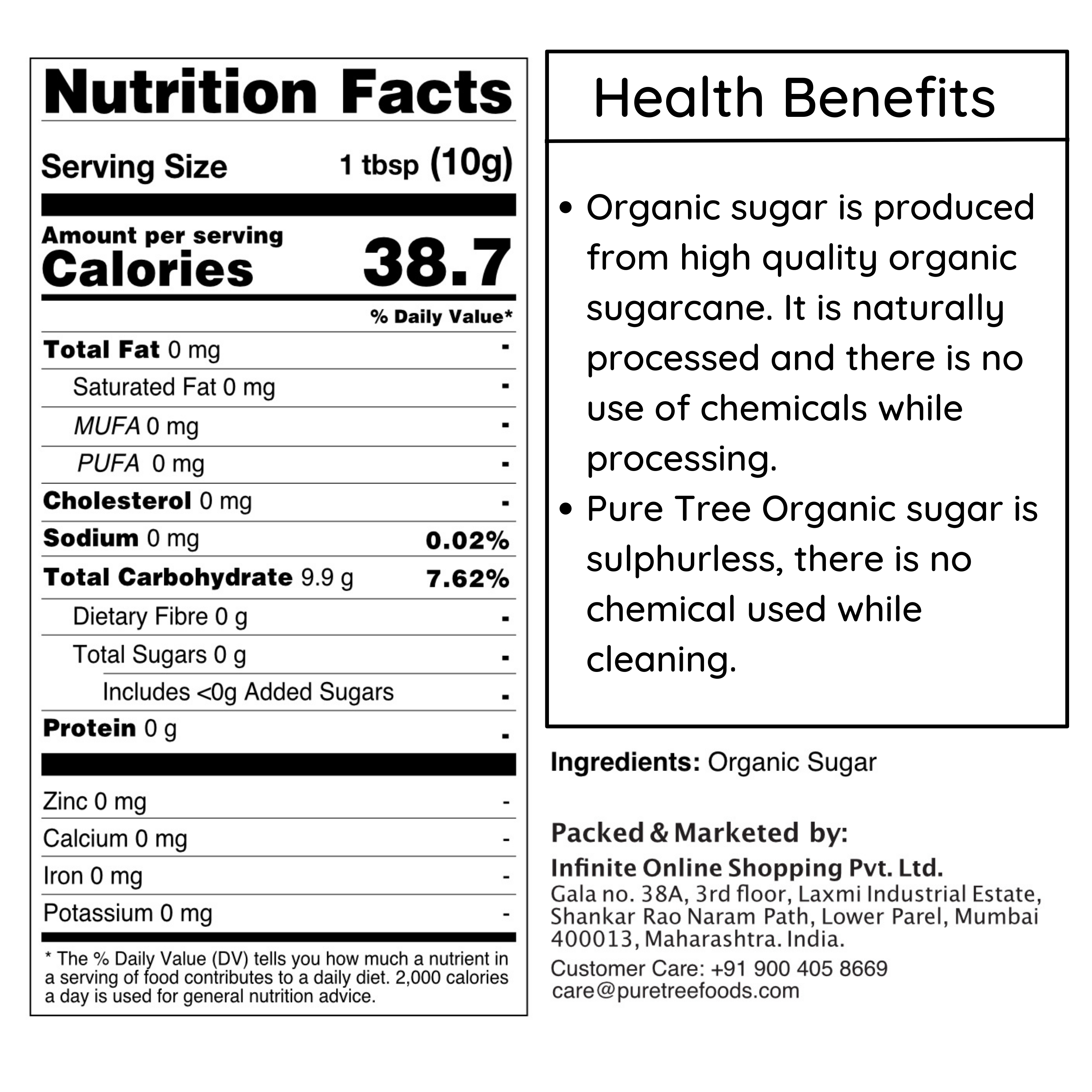 Certified Organic Sugar | Shakkar | Chini – Puretree Foods