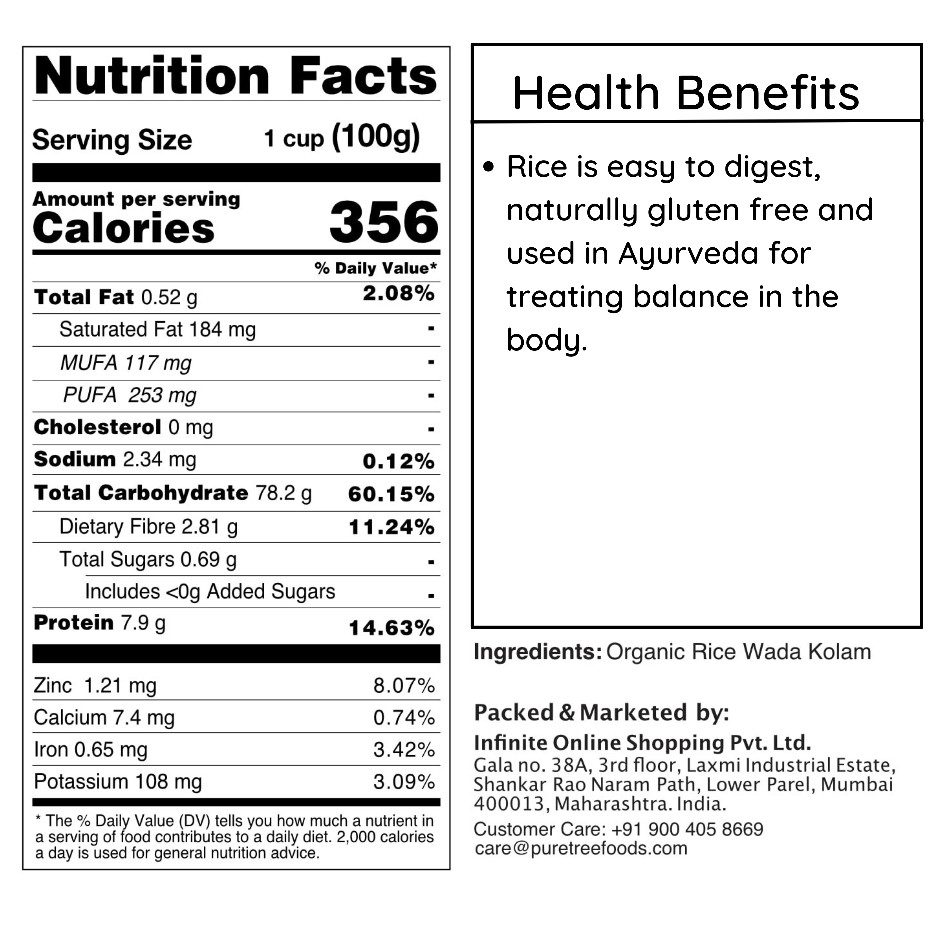 Organic Wada Kolam Rice – Puretree Foods