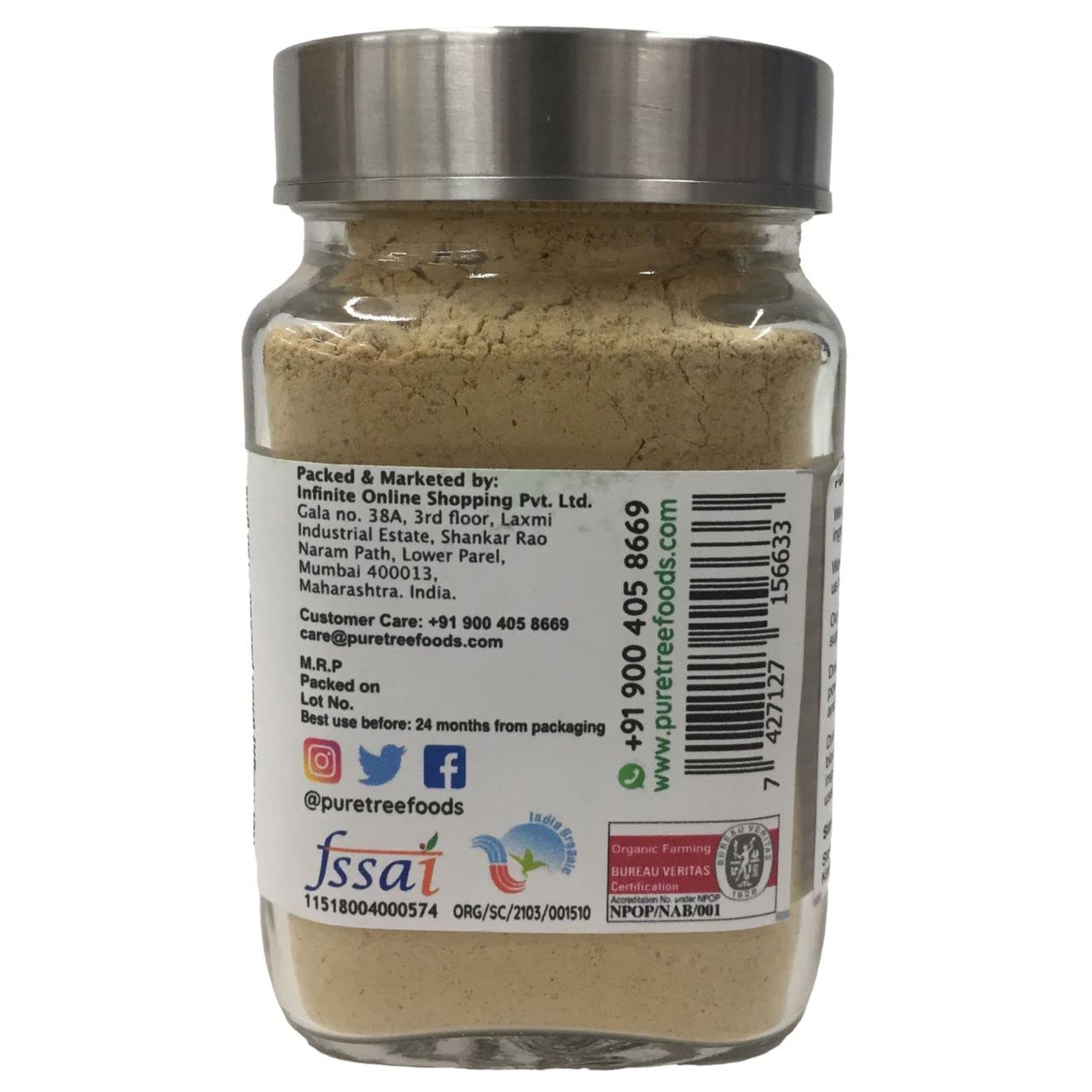 Certified Organic Dry Ginger Powder (Sonth) - Pure Tree Foods ...